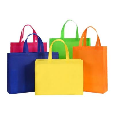 China Custom Printed Logo Non Woven Bags With Lamination Finish Eco Friendly For Shopping Totes for sale