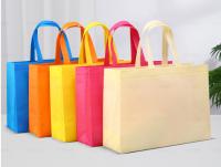 China Custom Printed Logo Non Woven Bags With Lamination Finish Eco Friendly For Shopping Totes for sale