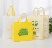 China Custom Printed Logo Non Woven Bags With Lamination Finish Eco Friendly For Shopping Totes for sale