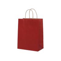 China Custom Kraft Paper Bags Takeaway Packaging With Handles For Food Clothing Tea Gifts for sale