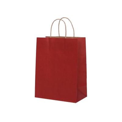 China Custom Kraft Paper Bags Takeaway Packaging With Handles For Food Clothing Tea Gifts for sale