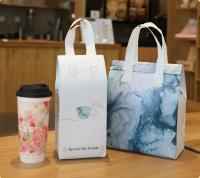 China Insulated Takeaway Disposable Packaging Bags Non Woven Aluminum Foil Tote Single Double Cup for sale
