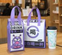 China Insulated Takeaway Disposable Packaging Bags Non Woven Aluminum Foil Tote Single Double Cup for sale
