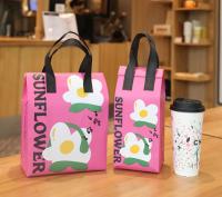 China Insulated Takeaway Disposable Packaging Bags Non Woven Aluminum Foil Tote Single Double Cup for sale