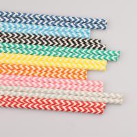 China 25pcs Creative Colorful Biodegradable Paper Straws 20cm Length 6mm For Milk Tea Party for sale