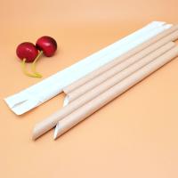 China Disposable Individually Wrapped Biodegradable Paper Straws Food Grade Eco Friendly Thickened for sale