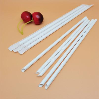 China Disposable Individually Wrapped Biodegradable Paper Straws Food Grade Eco Friendly Thickened for sale