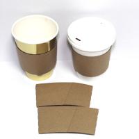 China Heatproof Insulation Custom Logo Printed Cup Sleeve Eco Friendly Corrugated Paper for sale
