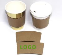 China Heatproof Insulation Custom Logo Printed Cup Sleeve Eco Friendly Corrugated Paper for sale
