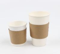 China 2mm Disposable Custom Coffee Cup Sleeves Corrugated Paper Heat Insulation Biodegradable for sale