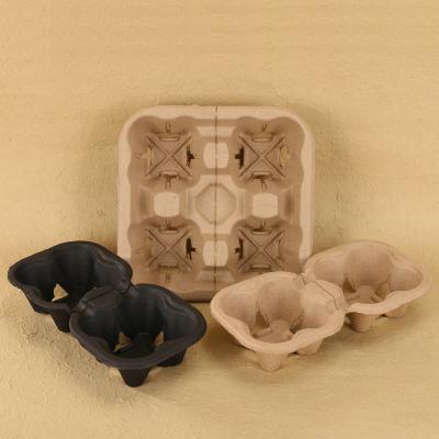 China Detachable Holder Disposable Paper Cup Tray Anti Spill Coffee Holder for sale