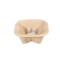 China Disposable Tearable 2 Cup Pulp Holder Detachable Eco Friendly Coffee Tray for sale