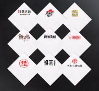 China Double Layer Custom Logo Napkins For Restaurants Hotels Commercial Use for sale