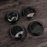 China Coffee Cup Disposable Lid Leak Proof Thickened PP Hinged Secure Beverage Protection for sale