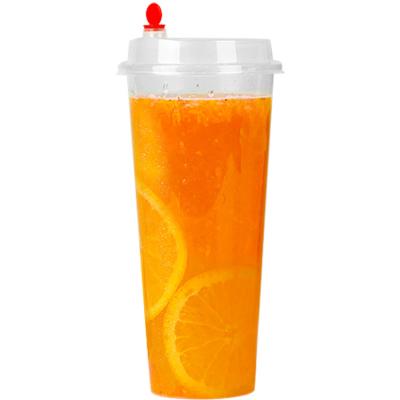 China Commercial Matte Thickened Disposable Plastic Cup For Milk Tea Juice for sale
