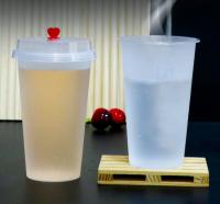 China Commercial Matte Thickened Disposable Plastic Cup For Milk Tea Juice for sale