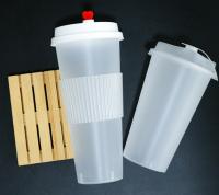 China Commercial Matte Thickened Disposable Plastic Cup For Milk Tea Juice for sale