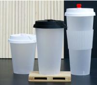 China Commercial Matte Thickened Disposable Plastic Cup For Milk Tea Juice for sale