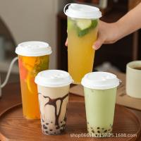 China 90mm Disposable PP Cup With Lid Food Grade High Heat Resistance Coffee Tea for sale