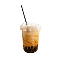 China Custom Logo Thickened High Transparency PET Plastic Cups With Lids For Coffee Milk Tea for sale