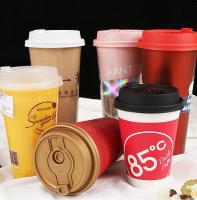 China Leak Proof Disposable Lid Coffee Tea Paper Plastic Cup Takeaway Cover for sale