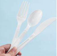 China Disposable Plastic Knife Fork Spoon Set Individually Wrapped Catering Takeaway for sale