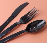 China Individually Wrapped 	Disposable Cutlery Plastic Spoon Western Steak Light Meal Set for sale