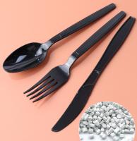 China Individually Wrapped 	Disposable Cutlery Plastic Spoon Western Steak Light Meal Set for sale