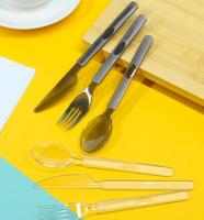 China Wooden Disposable Cutlery Set Spoon Knife Fork Ice Cream Salad Fork for sale
