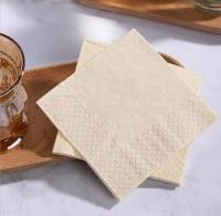 China Custom Logo Bamboo Pulp Napkins 20cm X 20cm Sheet High Absorbency Biodegradable for sale