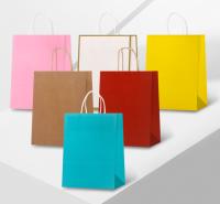 China Kraft Paper Handbag Takeaway Shopping Garment Gift Bag Eco Friendly Heavy Duty for sale