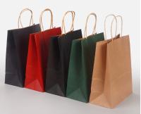 China Kraft Paper Handbag Takeaway Shopping Garment Gift Bag Eco Friendly Heavy Duty for sale