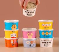 China Multi-purpose Paper Bowls for Yogurt Salad Snow Cone Takeaway Dessert Cups for sale