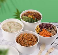 China Disposable Kraft Paper Round Bowl  Oil Proof Leak Proof Biodegradable for Light Meals Snacks Takeaway for sale