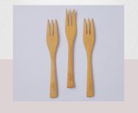 China Disposable Bamboo Utensils – Eco Friendly Biodegradable Wooden Forks and Knives for Steak Salad Cake Fruit for sale