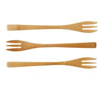 China Disposable Bamboo Utensils – Eco Friendly Biodegradable Wooden Forks and Knives for Steak Salad Cake Fruit for sale