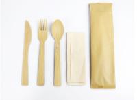 China Bamboo Knife Fork Spoon 3 Piece Set for Western Food Fruit Salad Home Use Portable Outdoor Picnic for sale