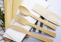 China Bamboo Knife Fork Spoon 3 Piece Set for Western Food Fruit Salad Home Use Portable Outdoor Picnic for sale