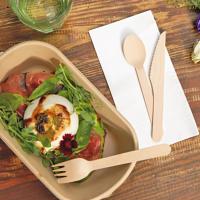 China Biodegradable Wooden Cutlery Set  for Light Meals and Western Cuisine – Custom Engraving and Logo Printing for sale