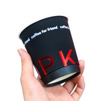 China Thickened Disposable Paper Cup with Lid Custom Printed for Cold Drink Coffee Cola Takeaway for sale
