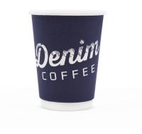 China Thickened Disposable Paper Cup with Lid Custom Printed for Cold Drink Coffee Cola Takeaway for sale