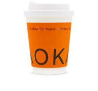 China Thickened Disposable Paper Cup with Lid Custom Printed for Cold Drink Coffee Cola Takeaway for sale