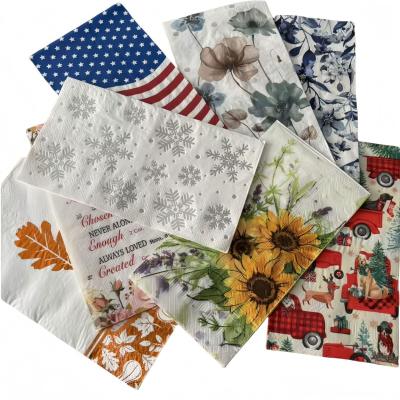 China Full-Bleed Printed Napkins Custom Full-Color Tissue Napkins For Restaurants Weddings and Brand Promotions for sale