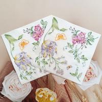 China Colorful Eco Printed Napkins Custom Multi Color Printing Hotels Parties Commercial Use for sale
