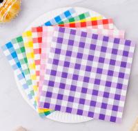 China Classic Plaid Foodgrade Biodegradable Napkins Eco Friendly for sale