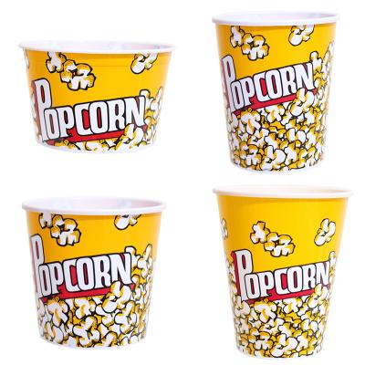 China Creative Popcorn Plastic Bucket Food-Grade Multi-Purpose Cinema/Party/Retail Custom Printed for sale