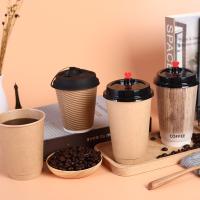 China Corrugated Double Wall Insulated Cup Factory Direct Custom Logo Durable Heatproof for sale