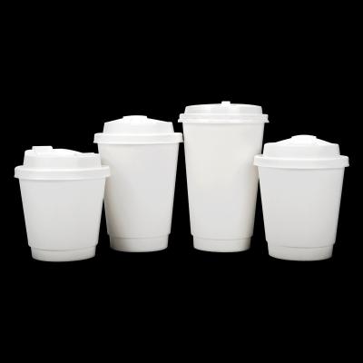China Extra-Thick Double-Layer Cup with Lid – For Coffee Milk Tea Takeaway for sale