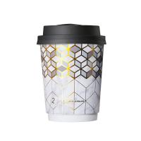 China Extra-Thick Double-Layer Cup with Lid – For Coffee Milk Tea Takeaway for sale
