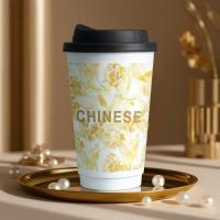 China Double-Wall Thickened Paper Cups  for Bubble Tea and Coffee Heat-Insulated Food-Grade for sale